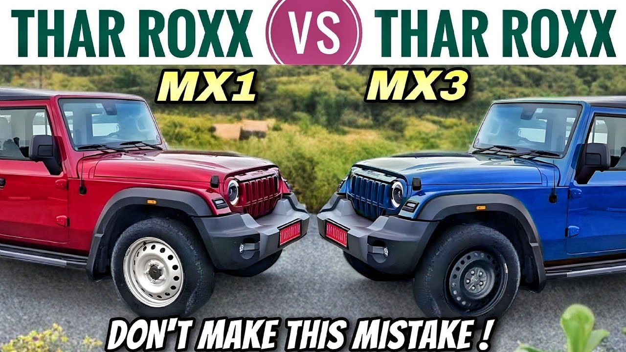 Mahindra Thar Roxx MX1 vs MX3 - Don't Regret! | Thar Roxx Base Model ...