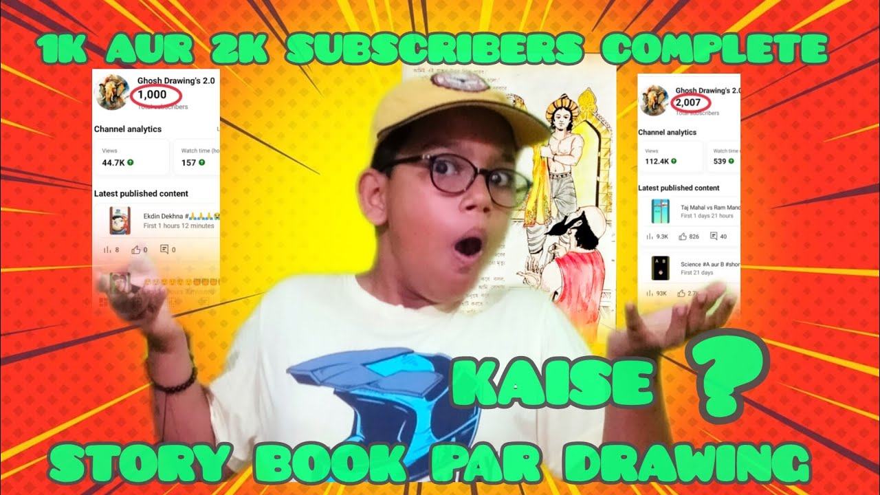 Story Book drawing # 1k or 2k subscribers complete #video #drawing # ...