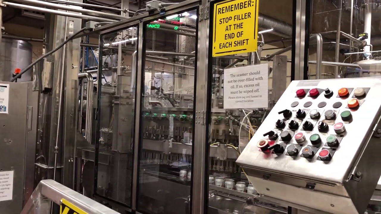 Sold: Krones 100 Valve Can Filler with Angelus Seamer 120L Can Seamer ...