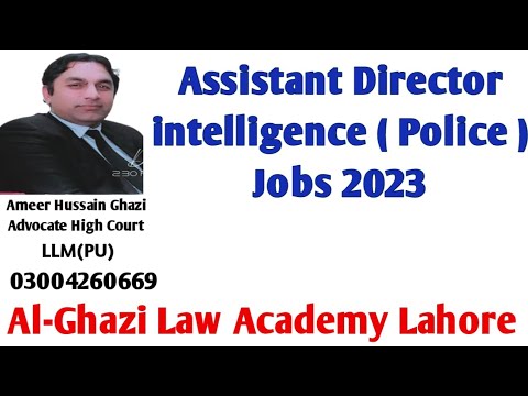 Assistant Director Intelligence Police Jobs - YouTube