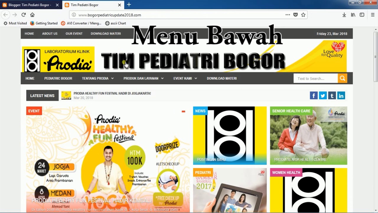Menambahkan Menu Pada Web berbasis Blog - YouTube