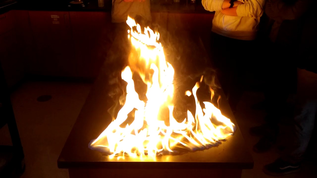 Hexane Fire! Don't try this at home! - YouTube