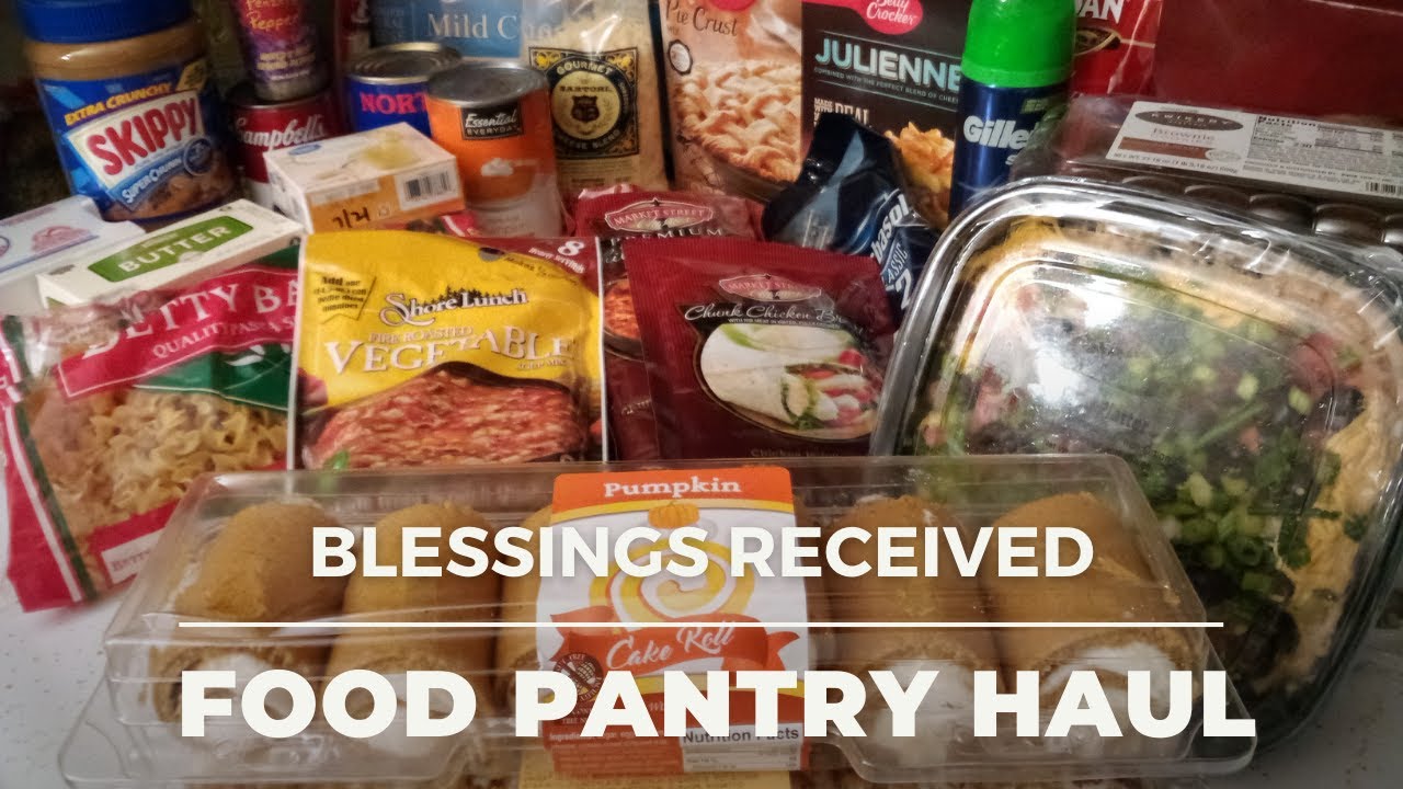 Food Pantry Haul Food Bank Free Food Groceries Blessings - YouTube