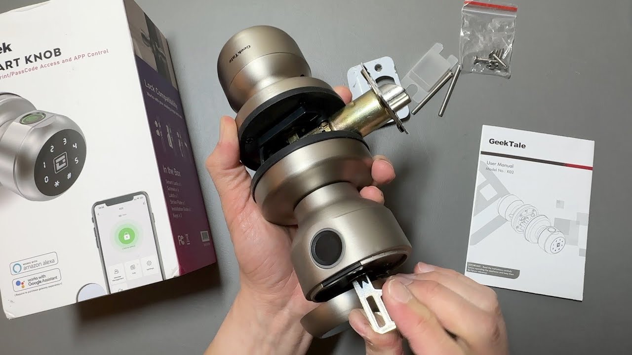 I LOVE IT! GeekTale Smart Door Knob FINGERPRINT and Keypad Unlock! It ...