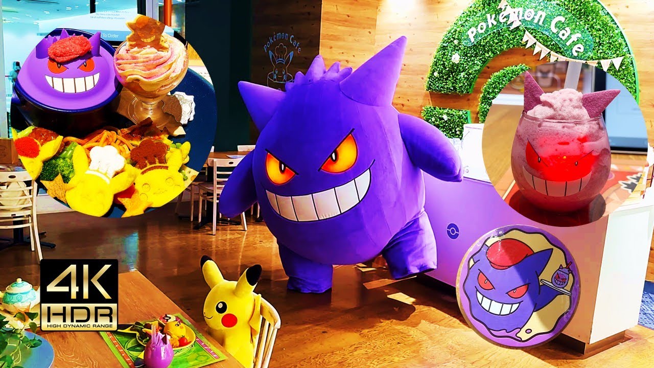 【4K HDR🇯🇵】Gengar comes to the Pokémon Café to help out! Pokémon Café ...