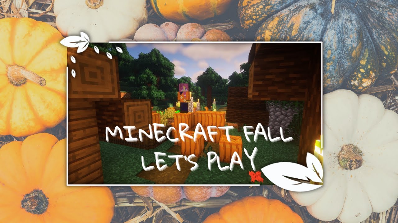 I found a cute fall village! - Let's play Fall Cozy Minecraft #1 - YouTube