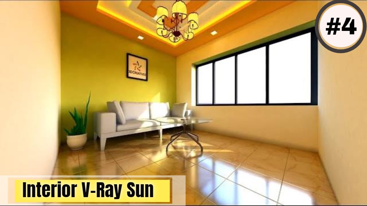 interior vray sun sky lighting and render settings hindi tutorial - YouTube