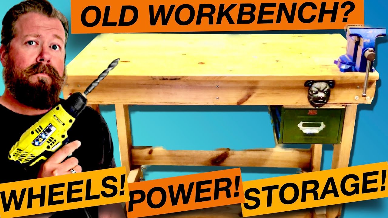 TOP 3 Ways to IMPROVE an Old Workbench! Adding LOADS of FUNCTIONALITY ...