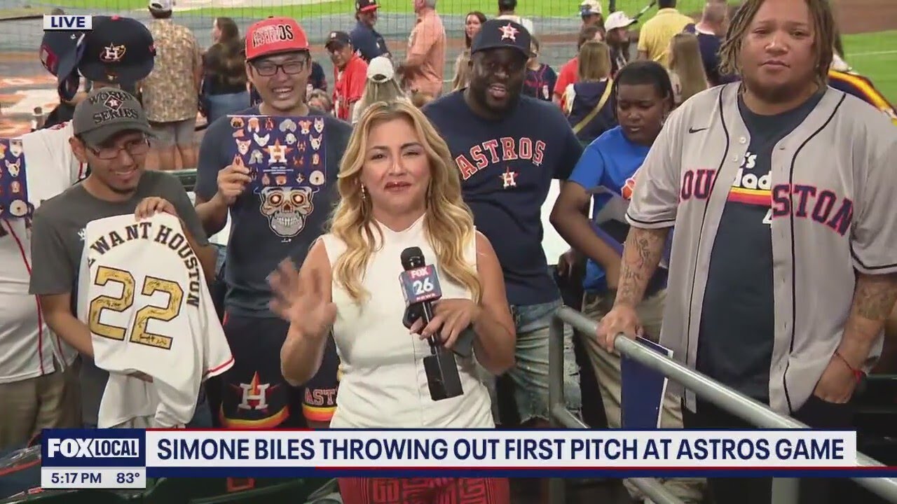 Astros Celebrate Olympic Greats: Simone Biles to Throw First Pitch ...