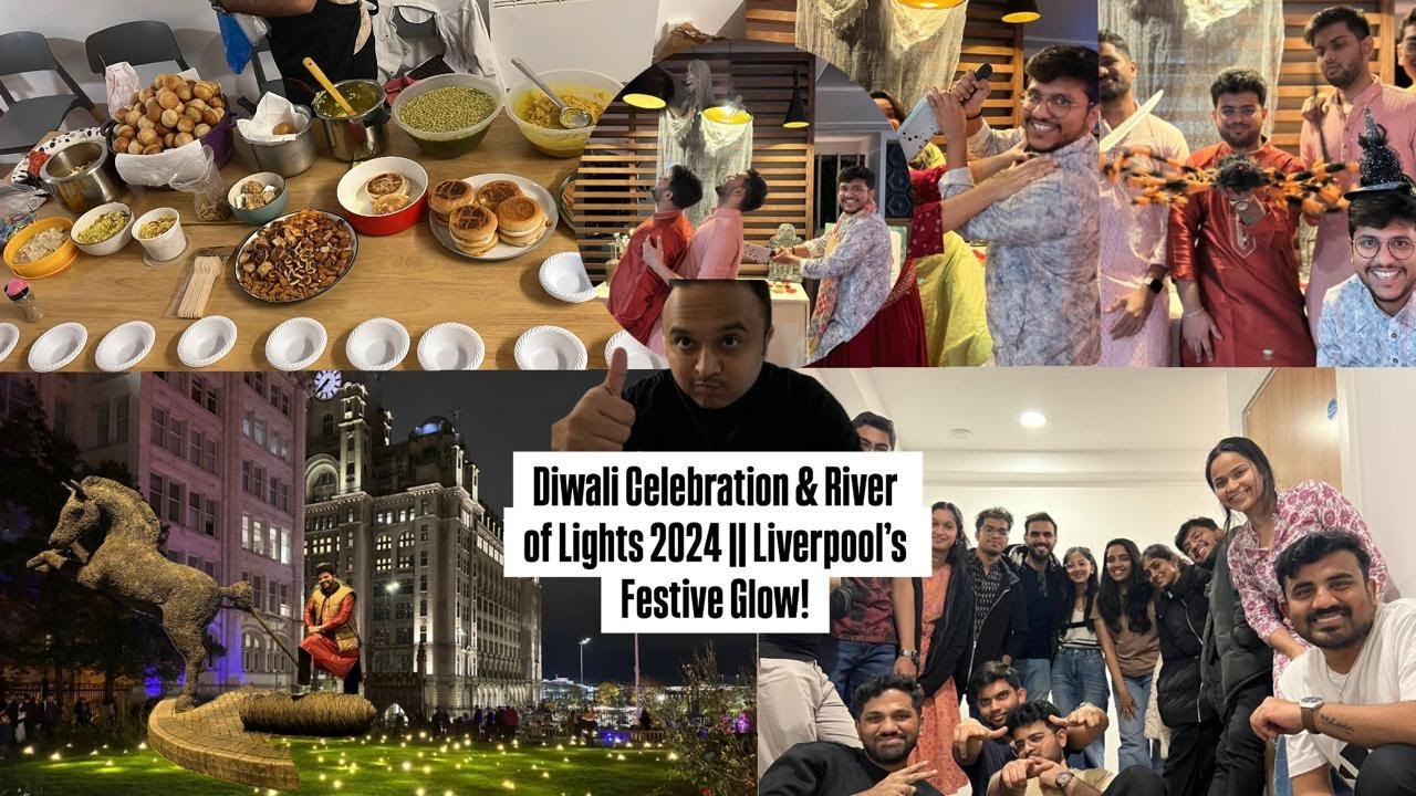 Diwali in Liverpool 2024 || UK || River of Lights Festival & Pani Puri ...