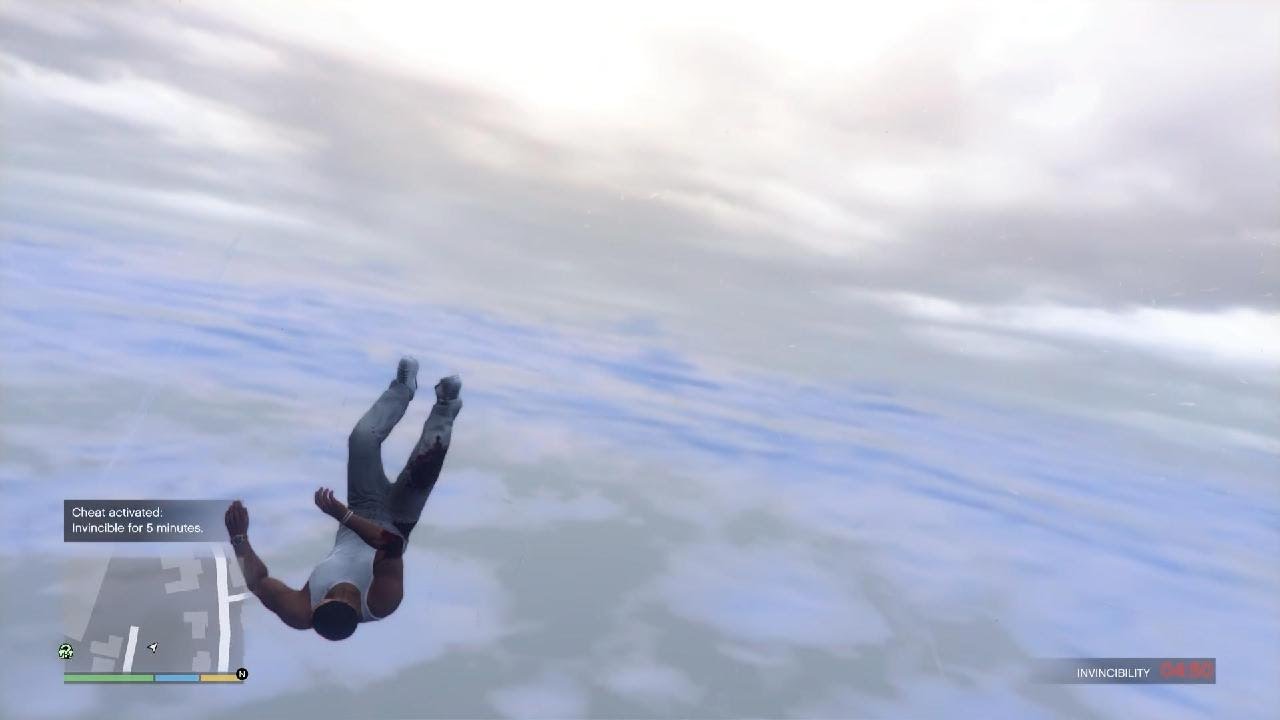 Grand Theft Auto V skyfall into pool - YouTube