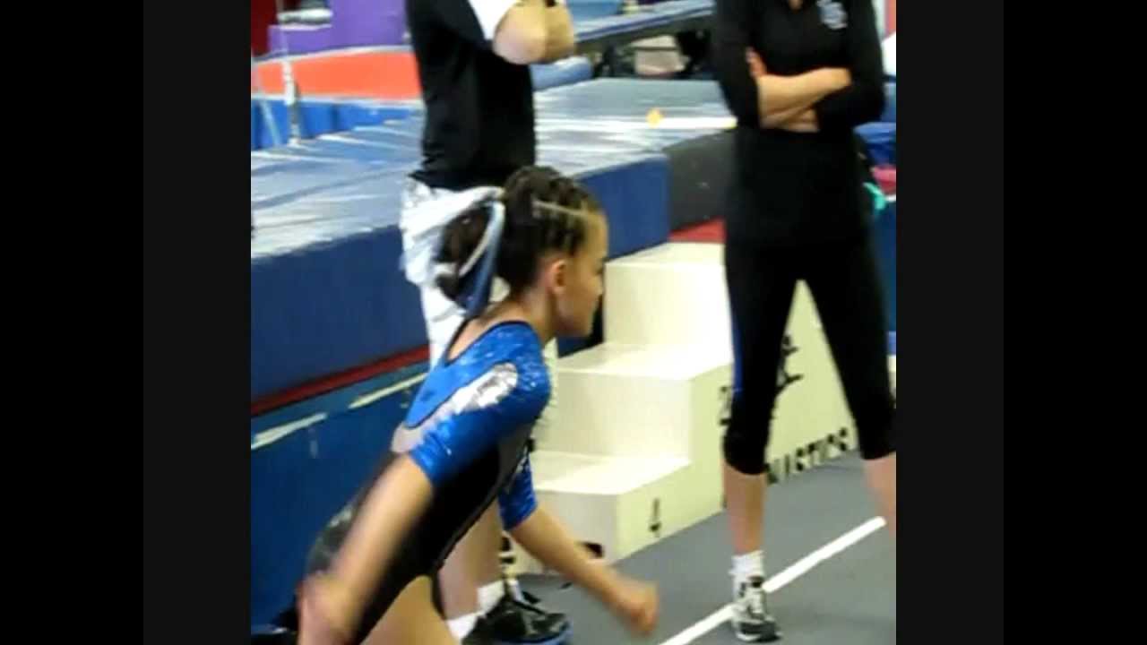 Kayla Slow Motion Gymnastics Layout - YouTube