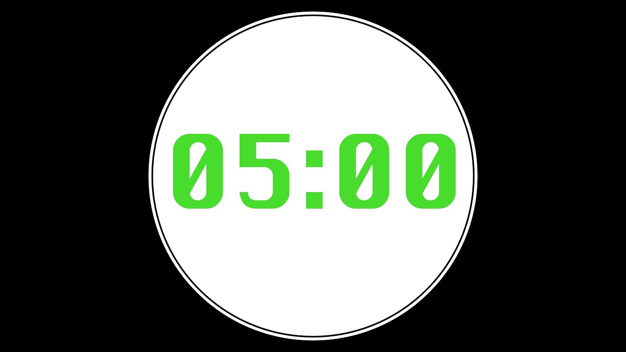5 Minute Timer - 4K 60 FPS - YouTube