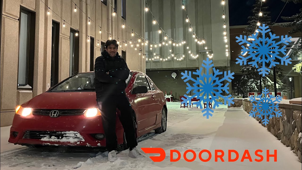 Doordashing in a Snowstorm causes Chaos - YouTube