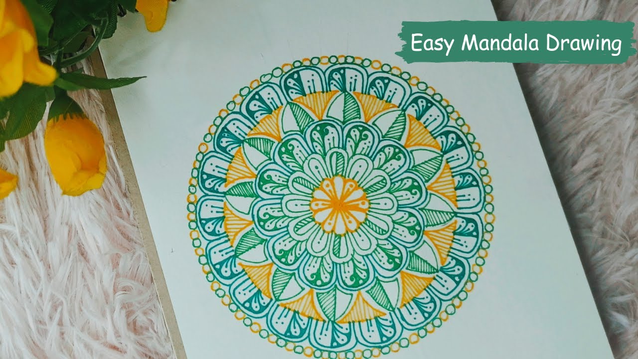 How to draw a mandala || Easy Tutorial - YouTube