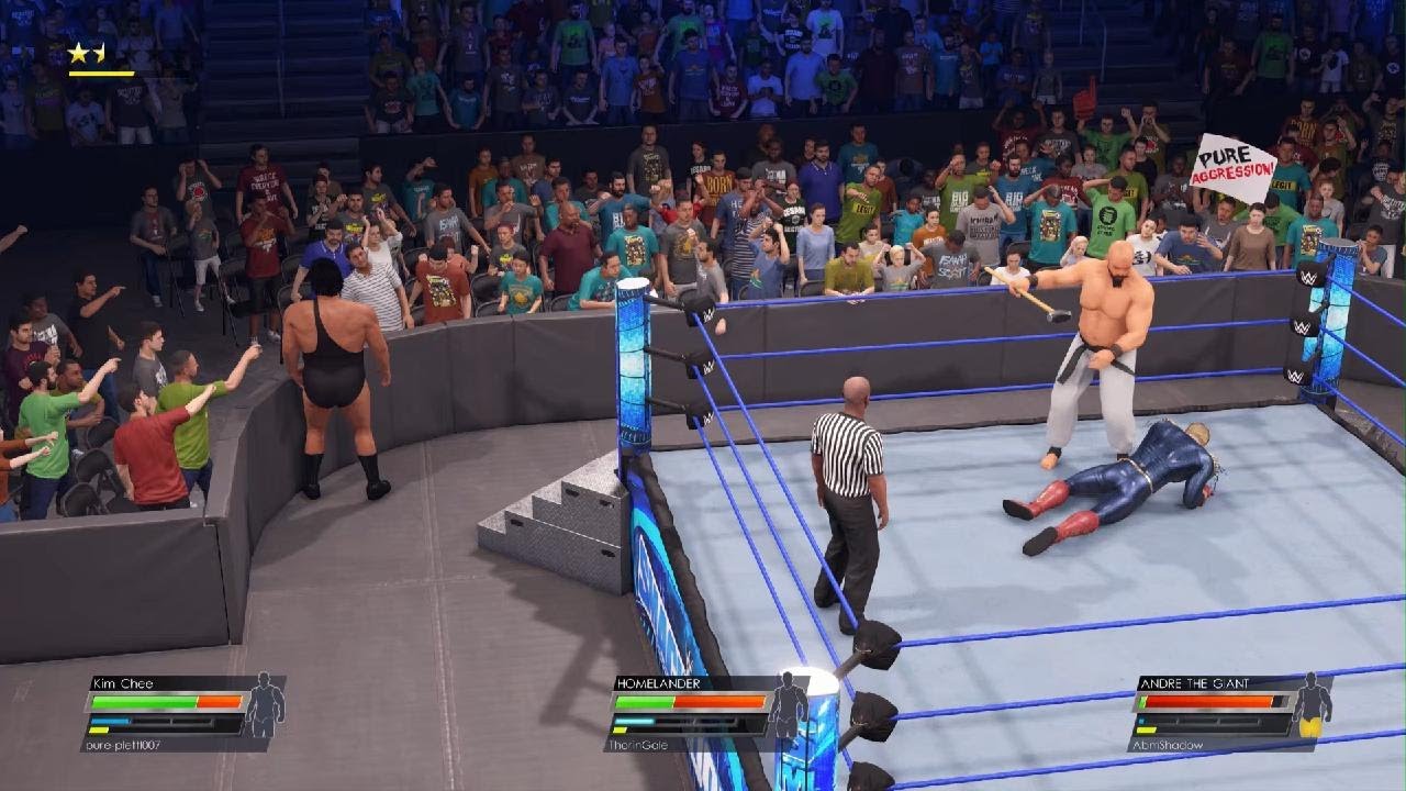 WWE 2K22_Kim Chee vs Homelander vs Andre the Giant - YouTube