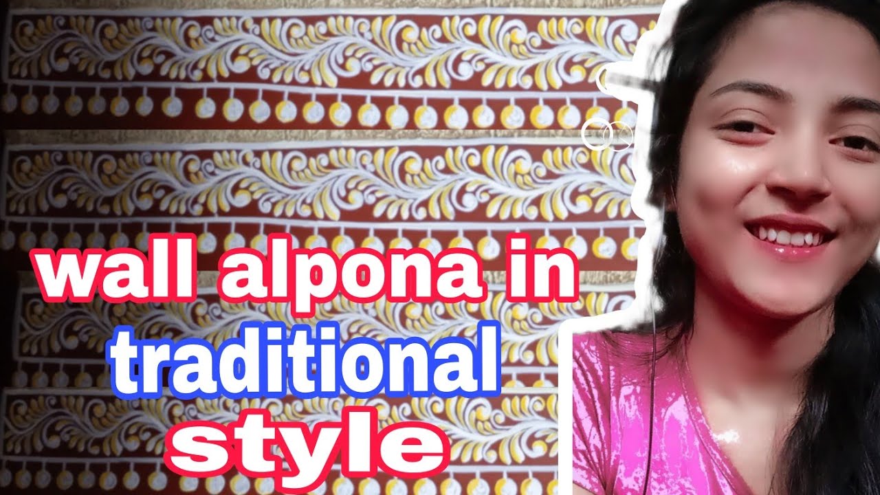 wall alpona in traditional style.. 🌼@myself_priya8388 - YouTube