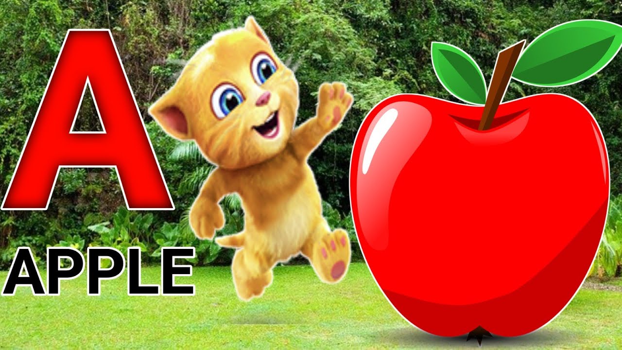 a for apple b for ball c for cat, abcd, alphabets, phonics song, abcde ...