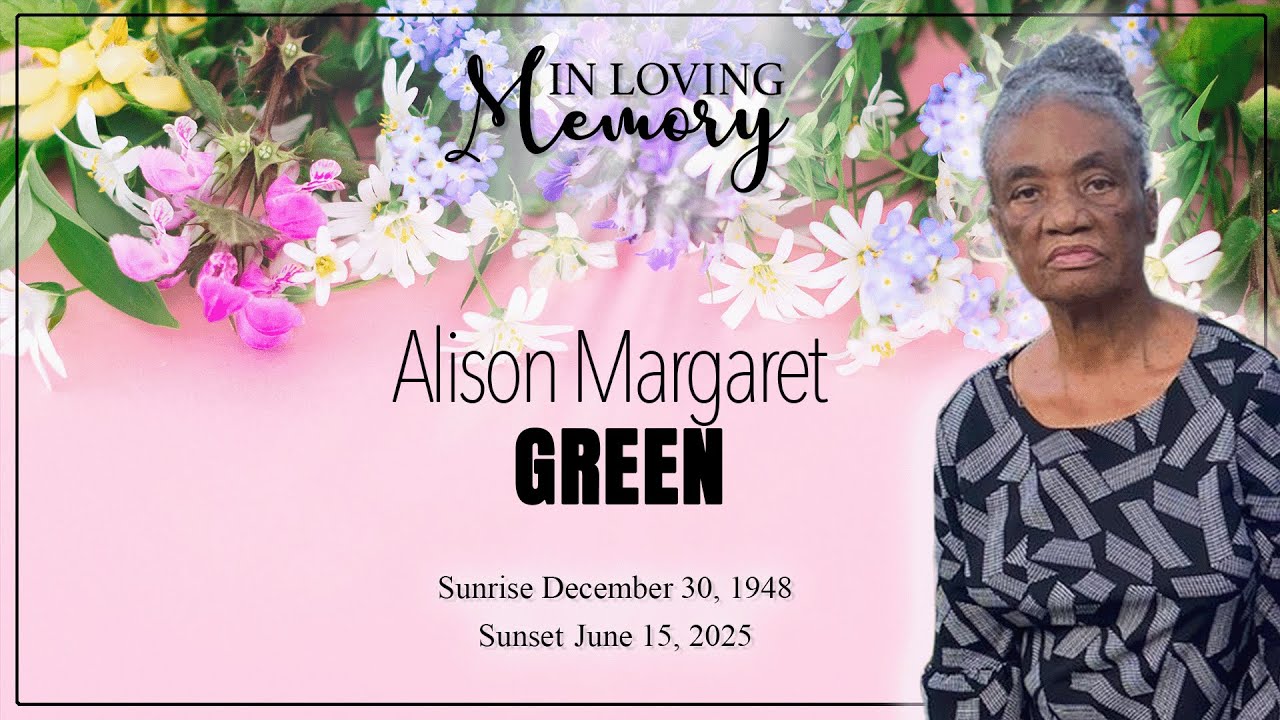 Celebrating the Life of Alison Margaret Green - YouTube