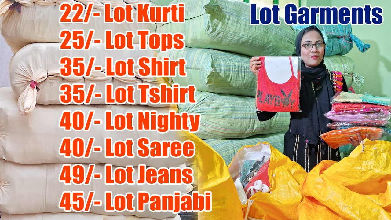 22/- Lot Garments, Lot Kurti, Lot Tops, Lot Shirt, Tshirt, Lot Nighty ...