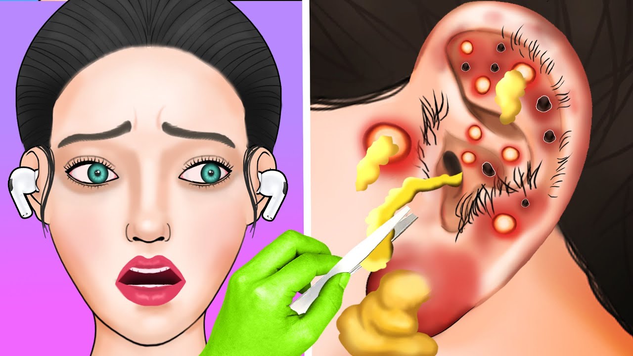 ASMR Treat beautiful girl's ears | ASMR Animation - YouTube