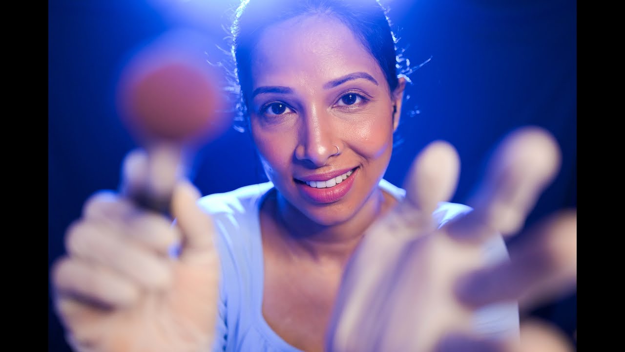 Indian ASMR| face brushing, relaxing hand movements - YouTube