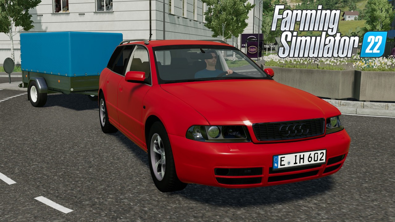 FS22 - Audi A4 B5 with CAR TRAILER - NEW CAR Mod for Farming Simulator ...