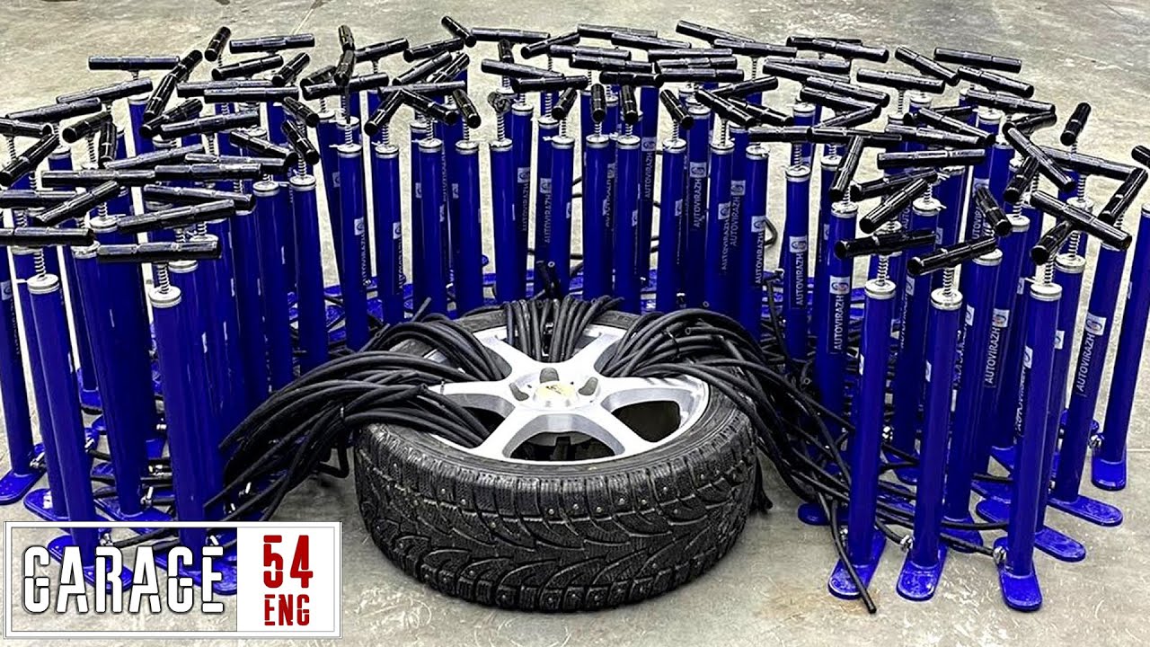 Using 100 pumps to inflate a wheel: what will happen? - YouTube