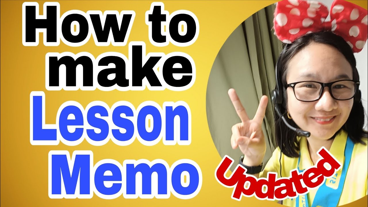 HOW TO MAKE LESSON MEMO - Updated - YouTube