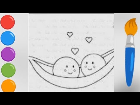 Sweet peas pood Drawing, Painting and Coloring for kids and Toddlers ...