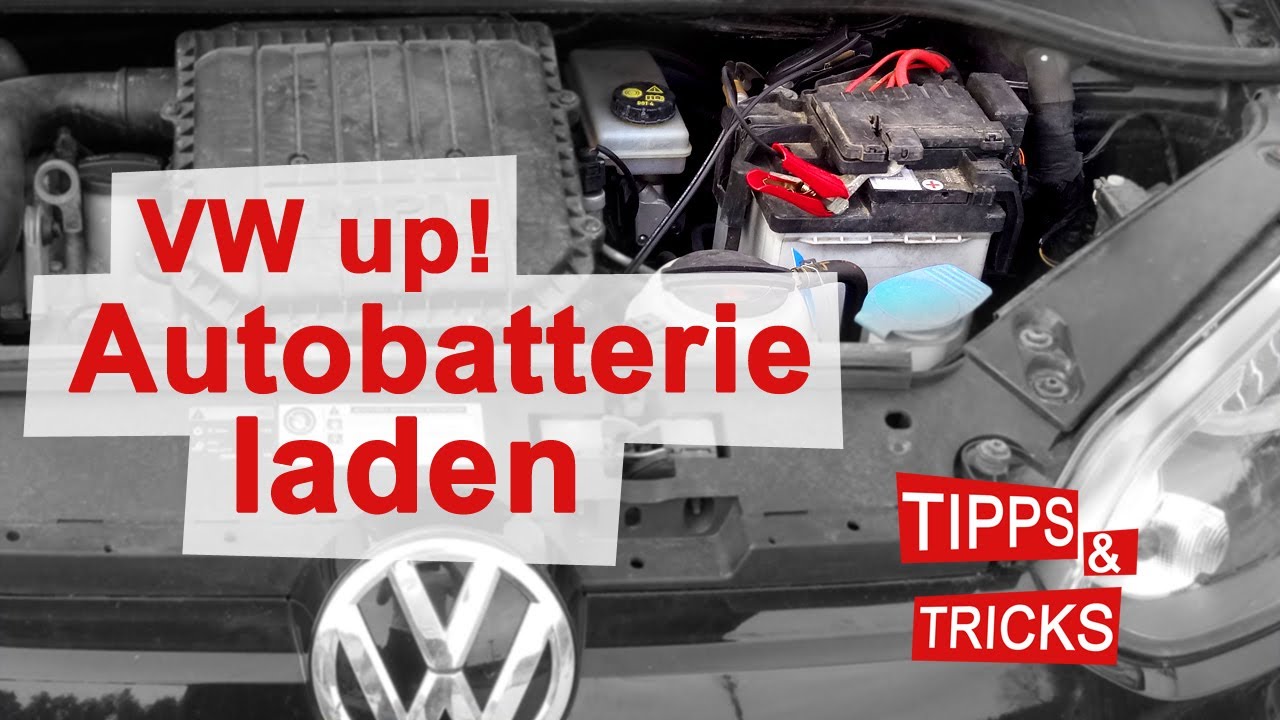VW up! Autobatterie laden ⚡ oder regenerieren mit Ladegerät - YouTube