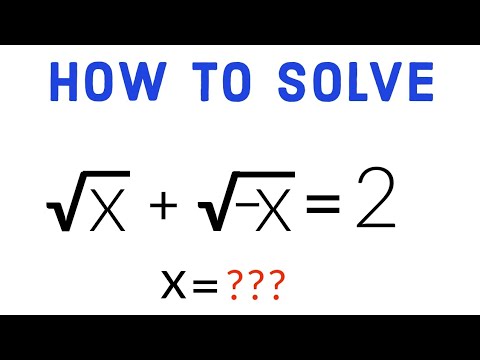 Solving The Impossible Equation | How To Solve √x + √-x = 2 | You ...