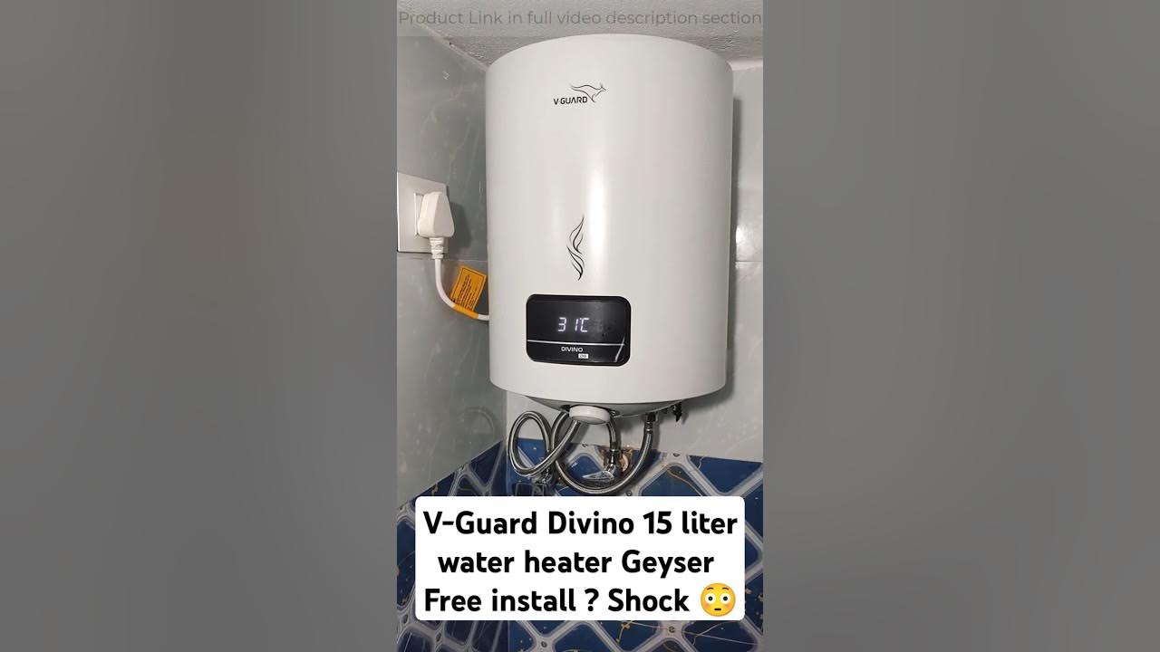 V-Guard Divino DG Geyser 15 Litre Water Heater - free install ? water heating time review # ...