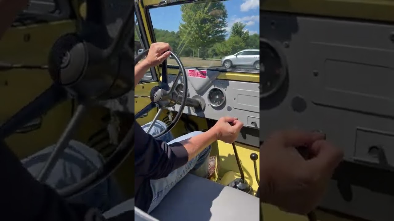 Driving and shifting the 63 Scout 80 - YouTube
