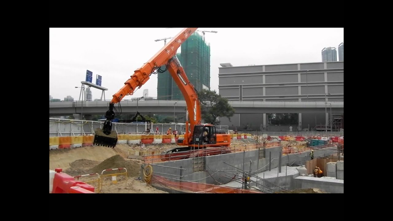 telescopic dipper(30m) for DX480 in Hong Kong - YouTube