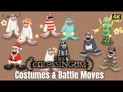 MSM My Singing Monsters Mammott Costumes & Colossingum Moves. Incl New ...