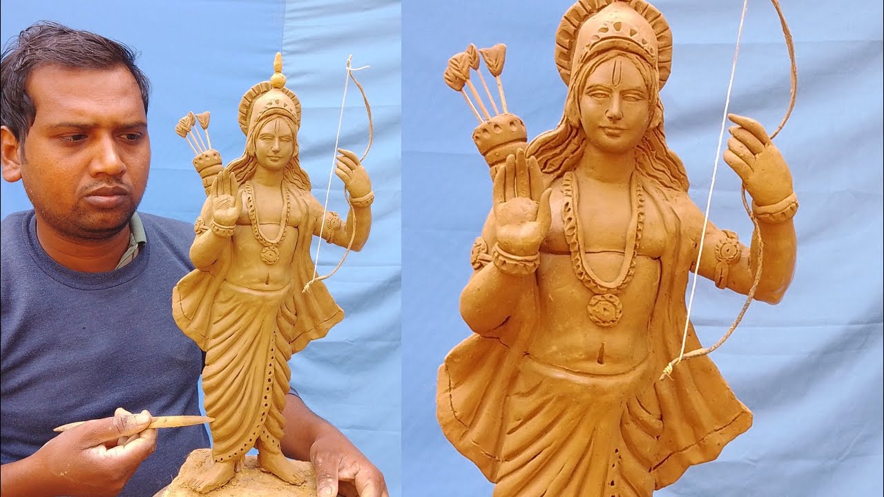 How to make bhagwan ram with clay| clay modeling| - YouTube