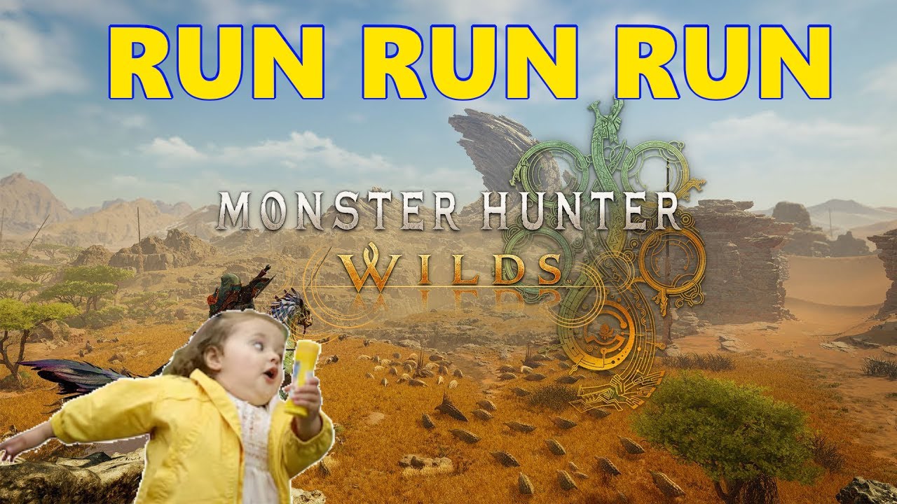 Monster Hunter Wilds Running with emote across the map - YouTube