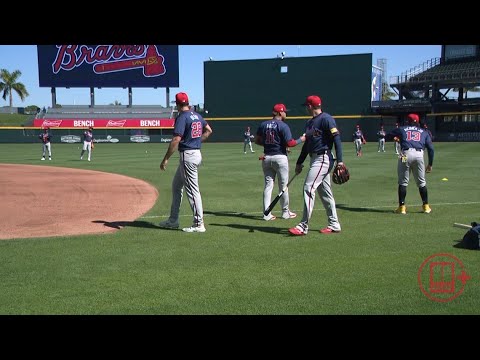 Braves spring training Day 6 | First full-squad workout - YouTube