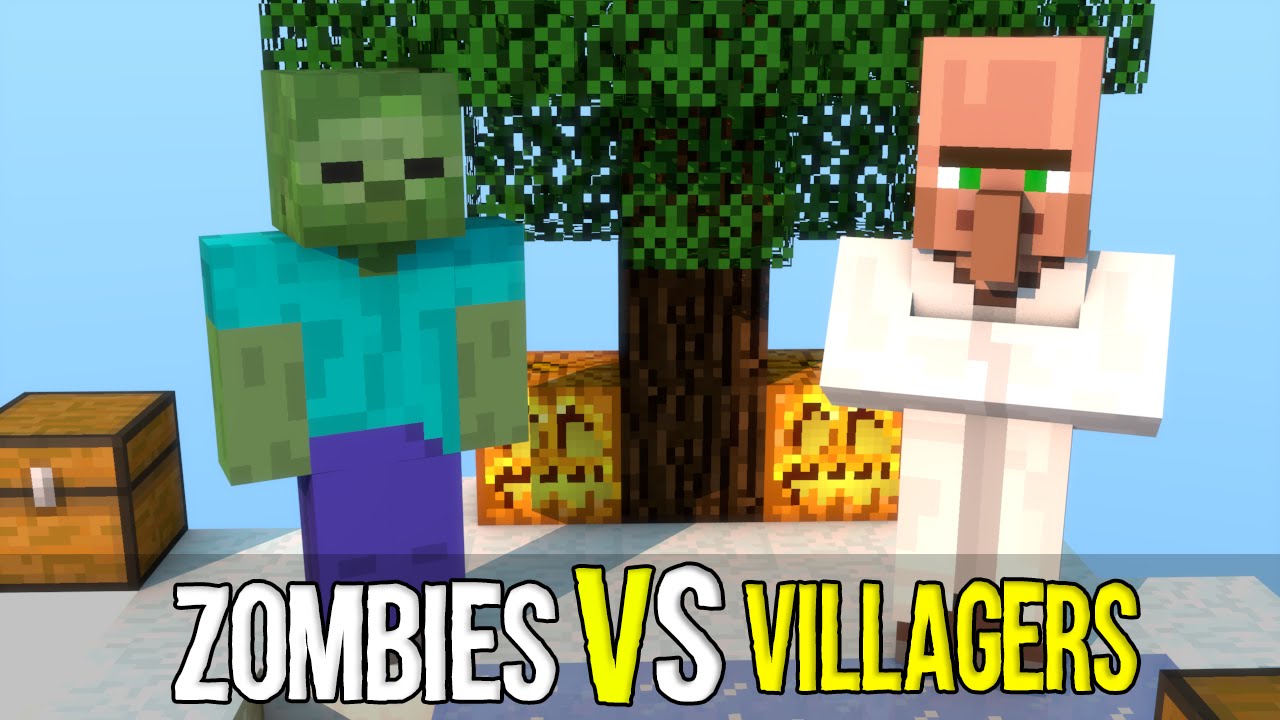 Minecraft Zombies vs Villagers - YouTube
