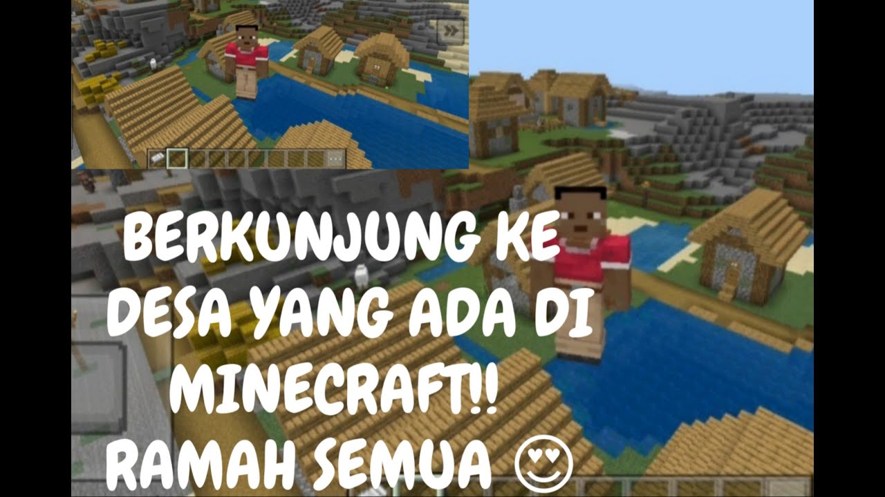 BERKUNJUNG KE DESA YANG ADA DI MINECRAFT!!! RAMAH SEMUA | GAME ...