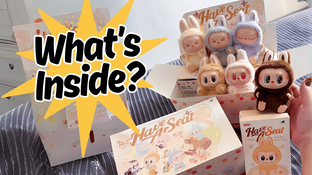 Asmr Unboxing Cute Blind Box Labubu Have A Seat Collection Youtube