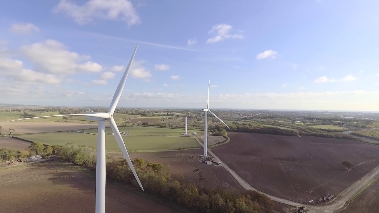 Shepham Wind Farm, Polegate. Wind Turbines - DJI Phantmon 4 - 4K - YouTube
