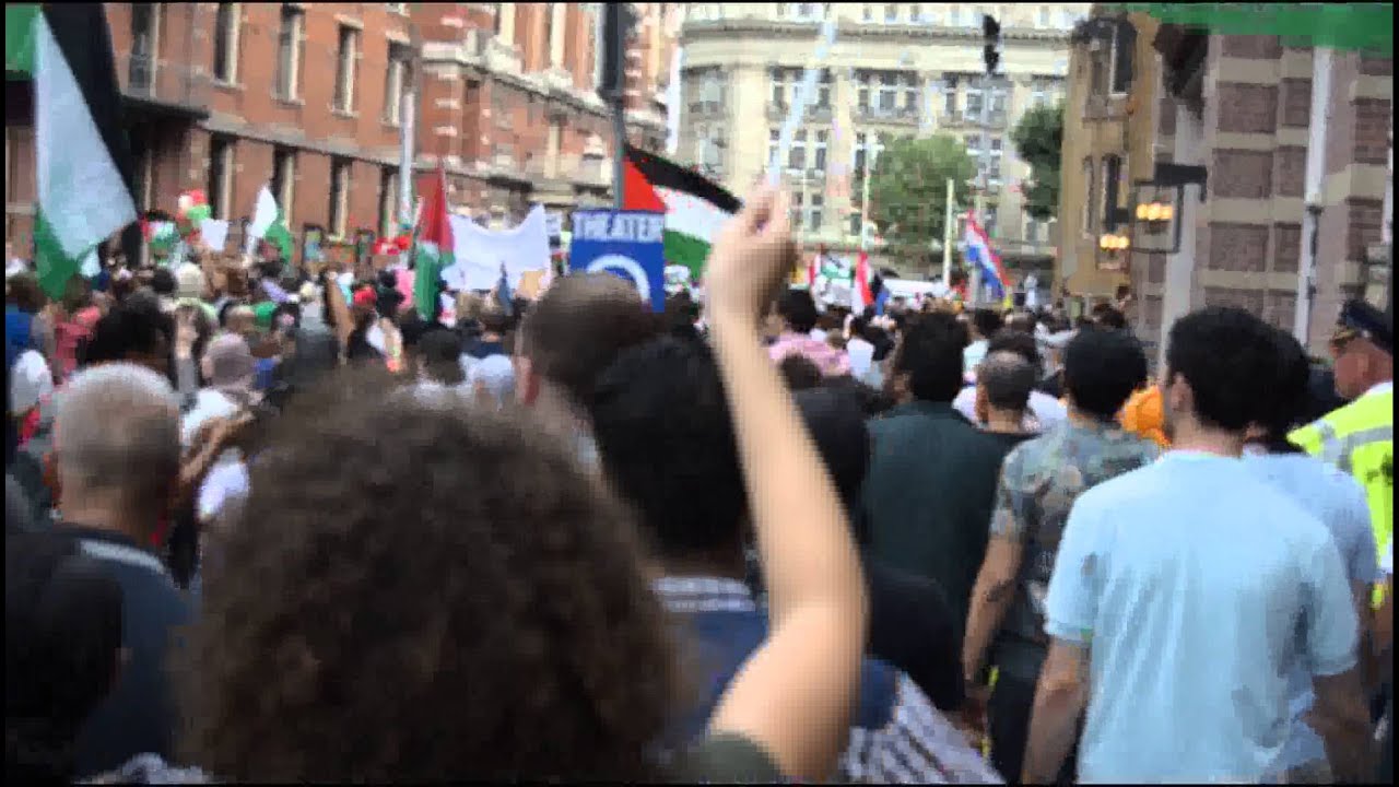 Impressie demonstratie vrede voor Gaza (Amsterdam 20-7-2014) 2/2 - YouTube