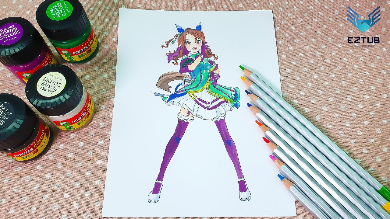 Watercolor painting tips beautiful lolicon girl shining dancing | Color ...
