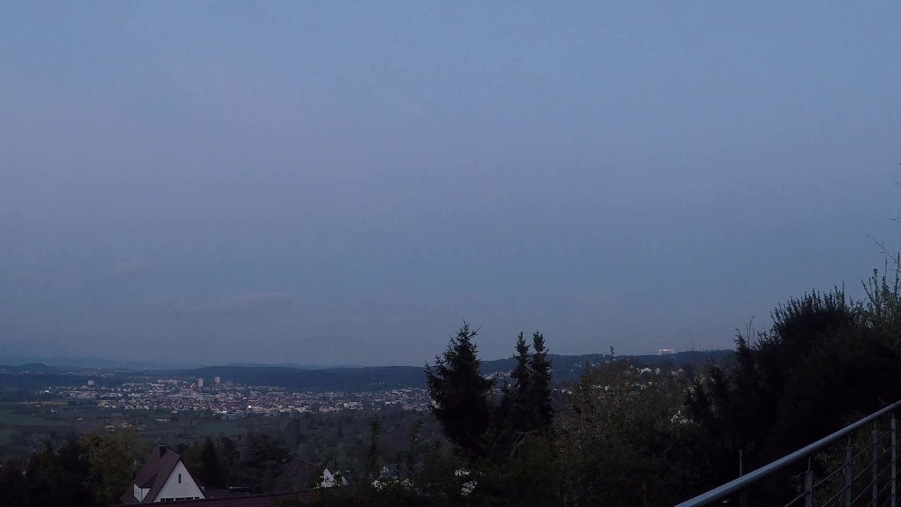 Dämmerung über Gerlingen vom Engelberg Leonberg - YouTube