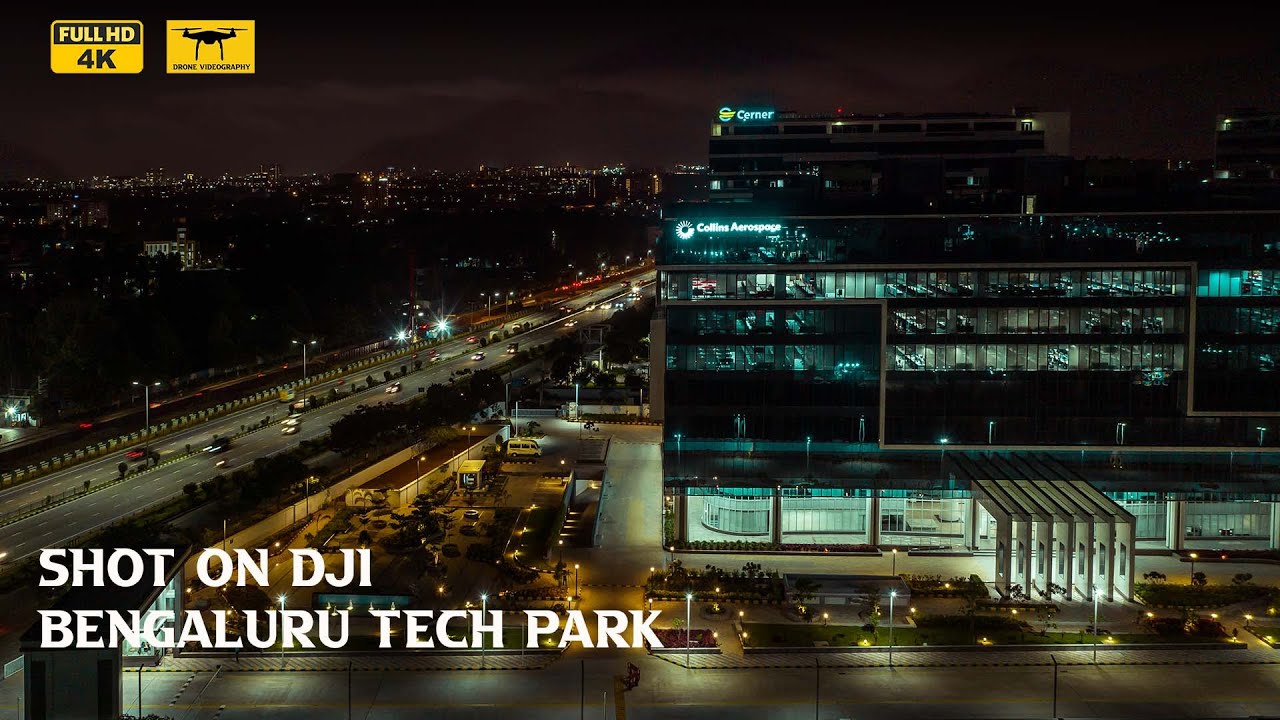 #bengaluru Tech Park Night Aerial View | Bengaluru Places | Drone ...