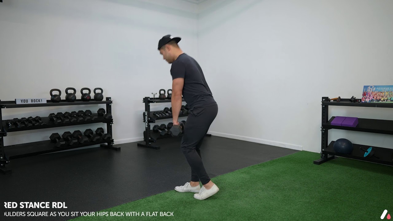 1DB Suitcase Staggered Stance RDL - YouTube