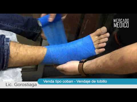 Vendaje de tobillo con venda tipo coban - YouTube