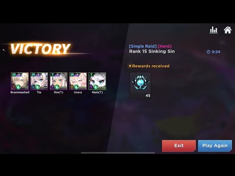 GrandChase Single Raid 15 Solo[Full Auto](Bram, Tia , Rin T , Urara)(0:24)(SpeedRun) - YouTube